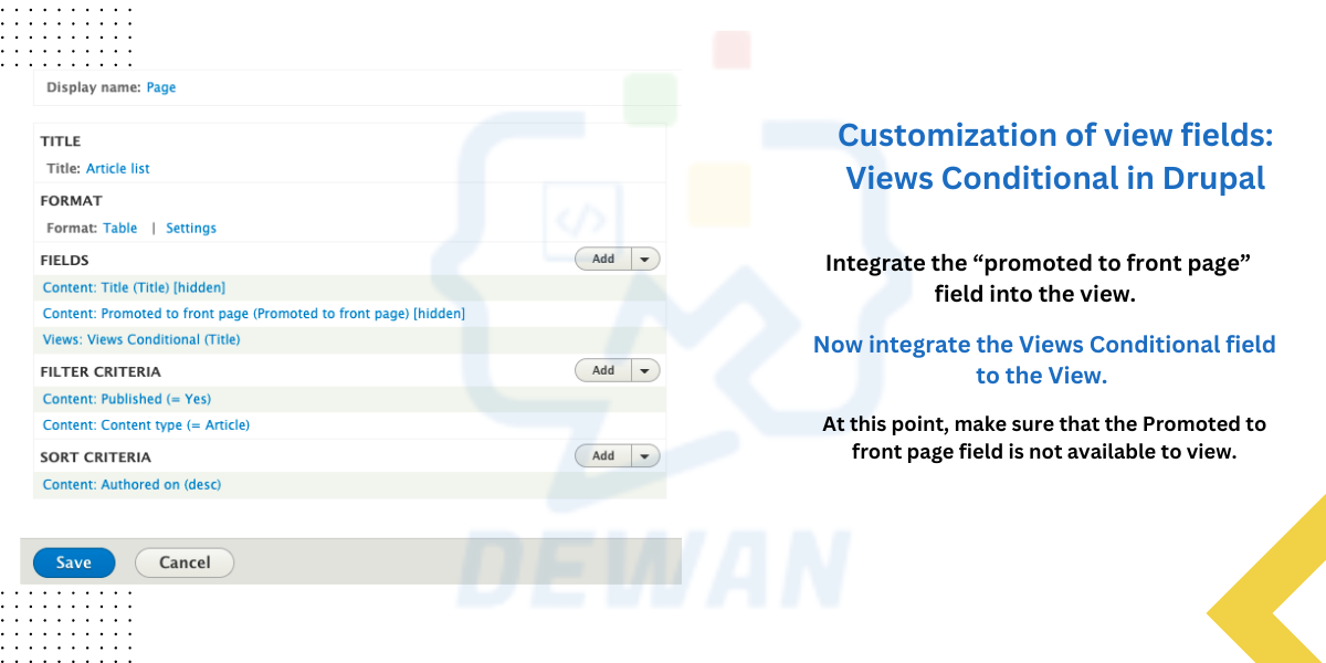Customization of view fields: Views Conditional in Drupal • Dewan Codes